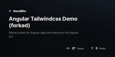 Angular Tailwindcss Demo Forked Stackblitz
