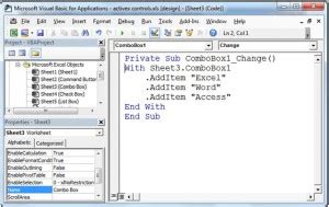 ActiveX Controls In Microsoft Excel