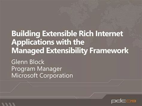 Ppt Building Extensible Rich Internet Applications With The Managed Extensibility Framework