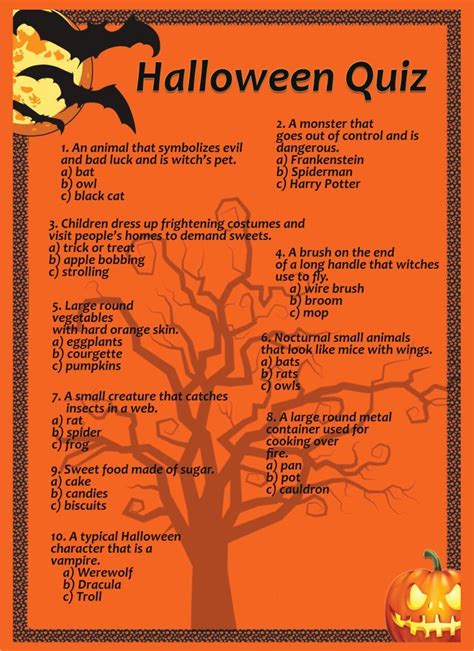 15 Best Free Printable Halloween Trivia For Free At Printablee Com