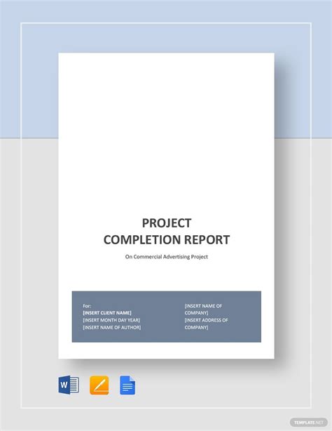 Project Completion Report Template Instant Download