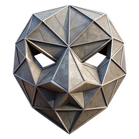 Stunning Abstract Geometric Mask Angular Design Isolated Authentic 57572532 Png