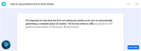 How To Use Predictive Text To Create Your Next Article
