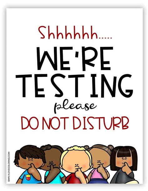 Testing In Progress Sign Printable Free Pdf Downloads Simply Love