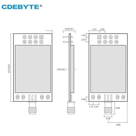 Wireless Module Cdebyte E01 2g4m27d Nrf24l01p 27dbm Nrf24l01 Pa Lna Long Range 2 4ghz Spi Dip