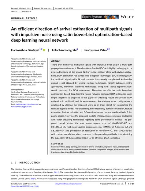 an efficient direction‐of‐arrival estimation of multipath signals with impulsive noise using