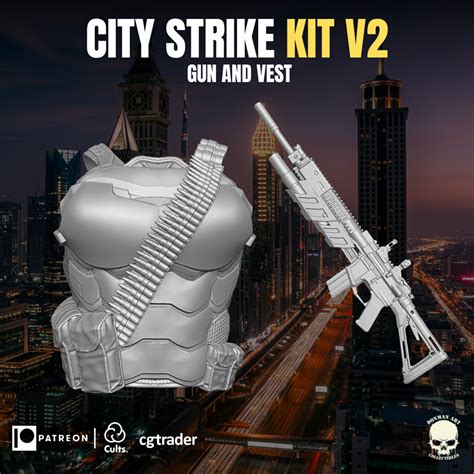 City Strike Kit V2 3d Printable File For Action Figures Donman Art