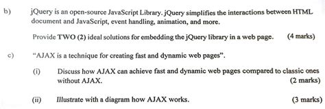 Solved Jquery Is An Open Source Javascript Library Jquery
