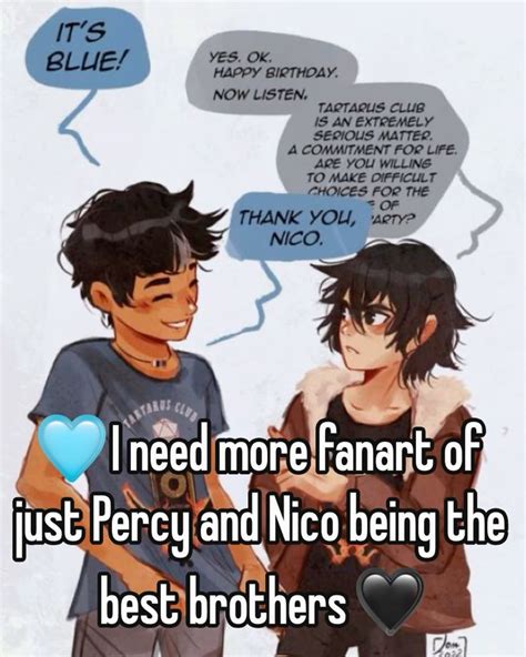 Percy Jackson Percy And Nico Not Percico Not My Fanart 🐬 Percy And