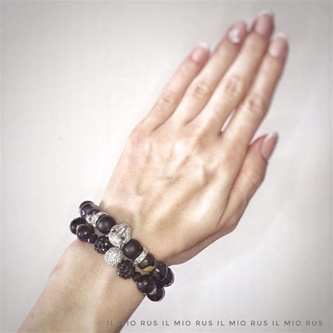 Стильные Браслеты из декоративных бусин и вставок из циркония с ...