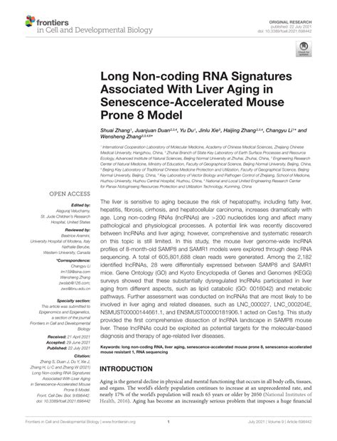 pdf long non coding rna signatures associated with liver aging in