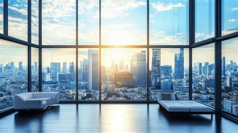 Elevate Your Workspace Stylish City Office Backgrounds For Modern