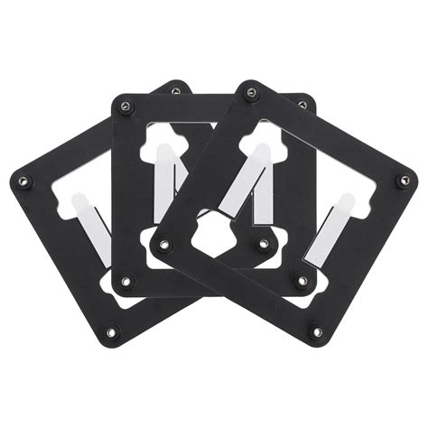 Fueenirva 3set Black Abs Square Socket Retention Bracket For Cpu Radiator Mount Rack 1 9x1 9x0