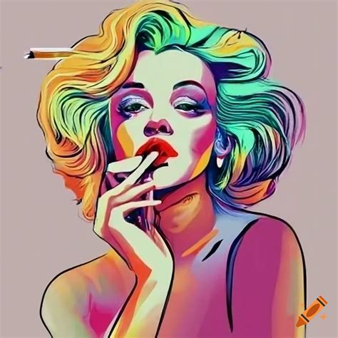 Girl Smoking Drawing