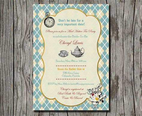 Mad Hatter Tea Party Invitation Printable