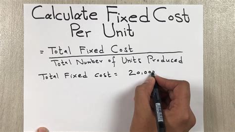 How To Calculate Fixed Cost Per Unit Easy Way Youtube