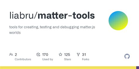 github liabru matter tools tools for creating testing and debugging