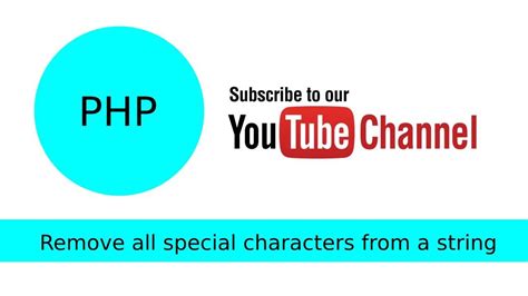easily remove special characters from string php youtube
