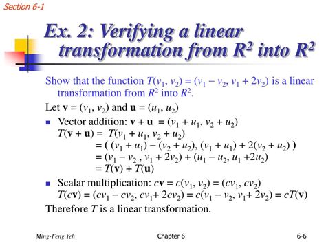 ppt chap 6 linear transformations powerpoint presentation free