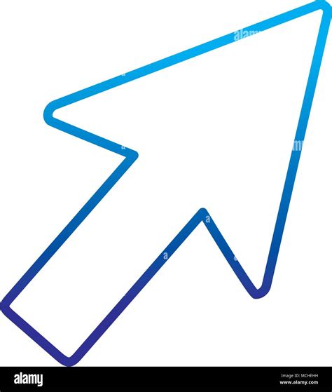 Degraded Line Interface Mouse Cursor Computer Sign Stock Vector Image