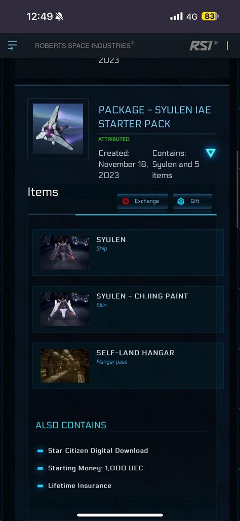Wts Lti Syulen Starter Pack Rstarcitizentrades