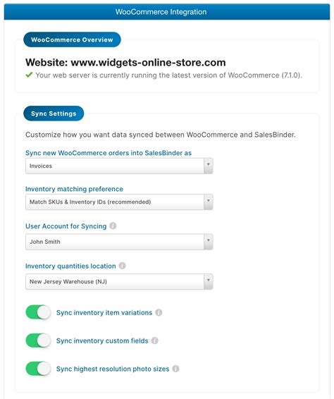 Woocommerce Overview Salesbinder