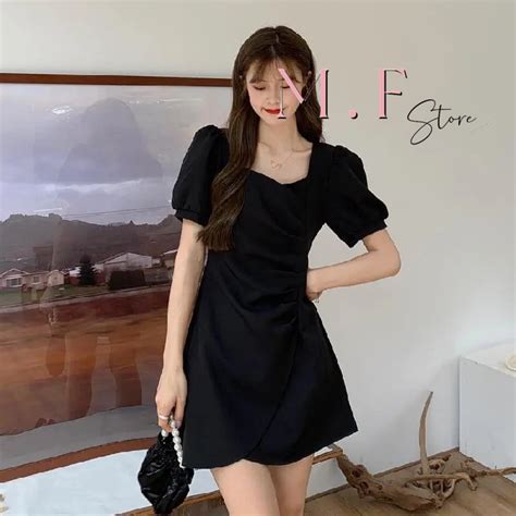 Summer Korean Dress For Woman Graduation Dress Semi Formal Dress Puff