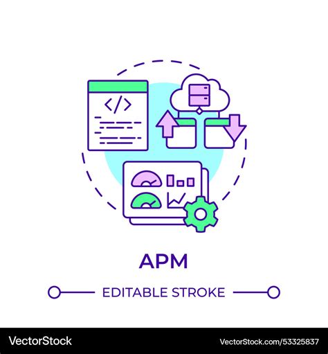 Apm Multi Color Concept Icon Royalty Free Vector Image