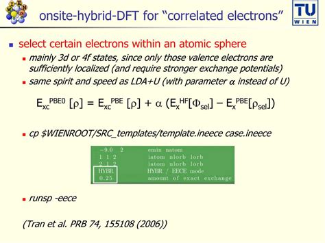 Ppt Dft Functionals In Wien2k Powerpoint Presentation Free Download Id3215074