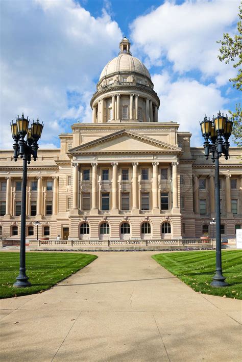 The South View Of Kentucky State Capitol Building Frankfort Ky Usa