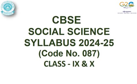 CBSE Class 10 SST Syllabus 2024 25 Check Exam Pattern And Download Free PDF