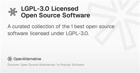Lgpl 3 0 Licensed Open Source Software Openalternative