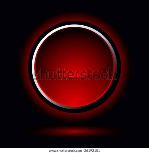 Red Button Drop Shadow Black Background Stock Illustration Shutterstock