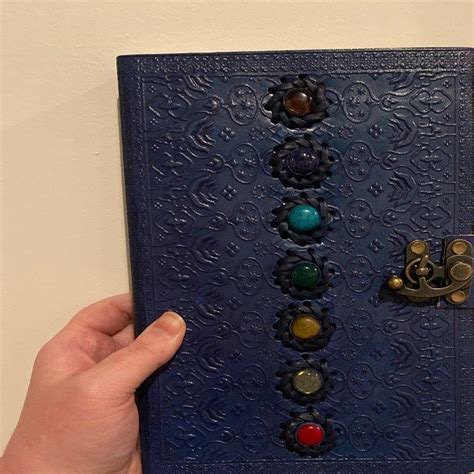 Grote Zeven Stenen Chakra Lederen Dagboek Met Slot Boek Van Etsy