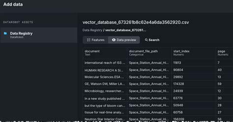 Vector Database Data Sources Datarobot Docs Vector Database Data Sources Datarobot Docs