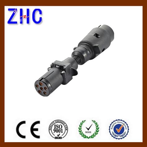 Australian Style Male Pin Round Plug To Pin Round Female Socket V Plastic Trailer Connector