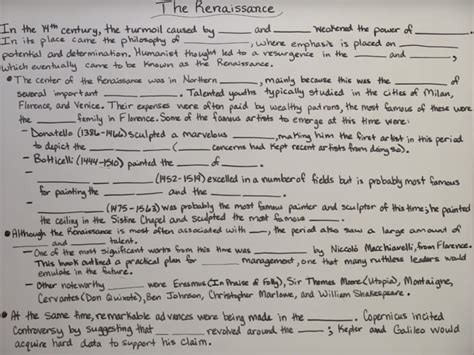 The Renaissance Diagram Quizlet