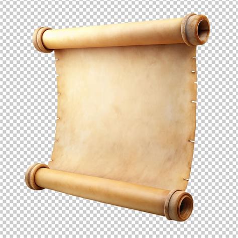 Isolated Old Paper Scroll Ancient Papyrus Premium Ai Generated Psd