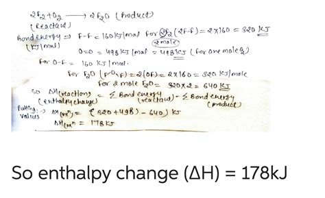 Solved Why Isnt The Formula The Sum Of The Procuts Reactants