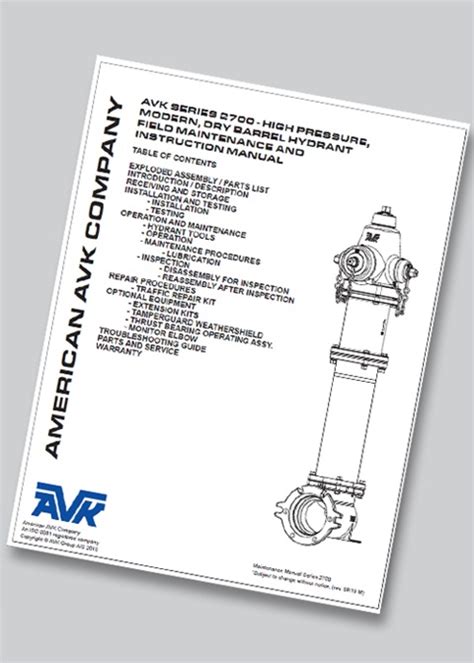 Operation And Maintenance Manuals American Avk