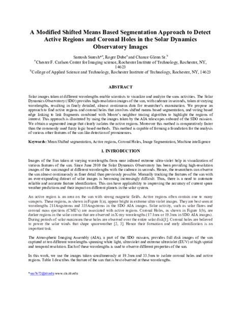 Pdf A Modified Shifted Means Based Segmentation Approach To Detect