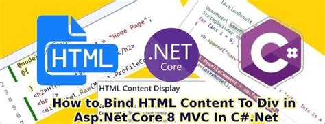 How To Bind Html Content To Div In Aspnet Core 8 Mvc In Cnet Vinay