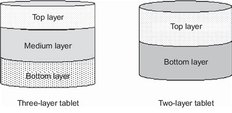 Schematic Drawing Of The Two And Three Layer Tablet Systems Download Scientific Diagram