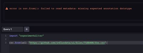 upload csv file doesn t seem to work · issue 4054 · influxdata flux · github