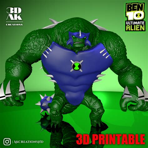 3d File Ben 10 Ultimate Humangasour 🦸・3d Print Design To Download・cults