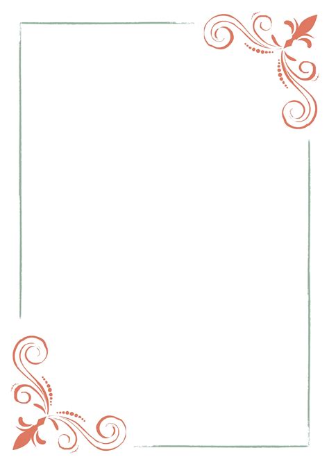 Simple Border Design For A4 Size Paper