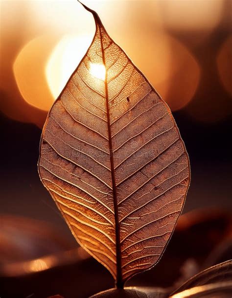 Macro Of Leaf Skeleton With Sunlight Passing Through Beauty Wallpaper