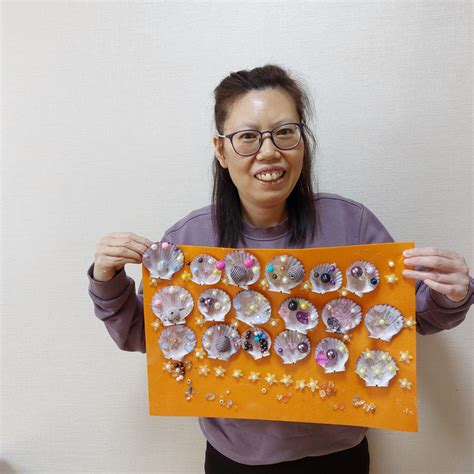 여자 자립홈 여가활동 가리비구슬공예 다산하늘센터