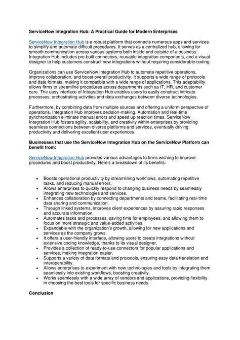 ppt servicenow integration hub a practical guide for modern