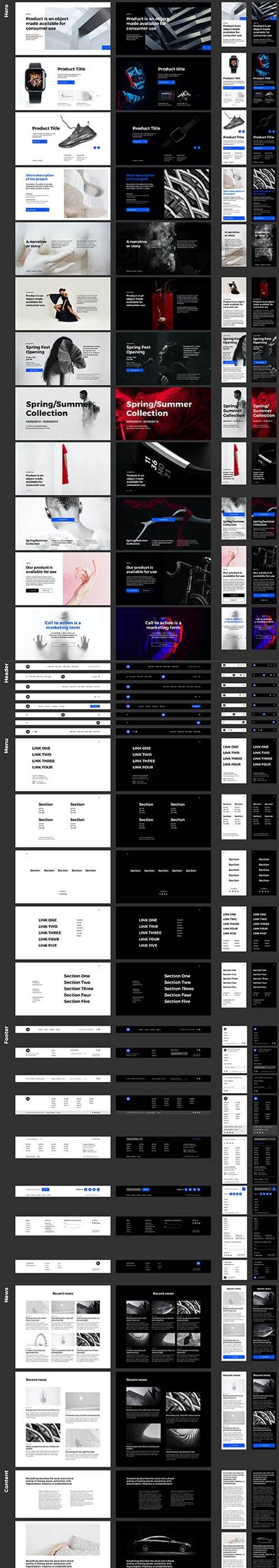 Modularity Web Design System For Figma UI Kits Free PSD Templates